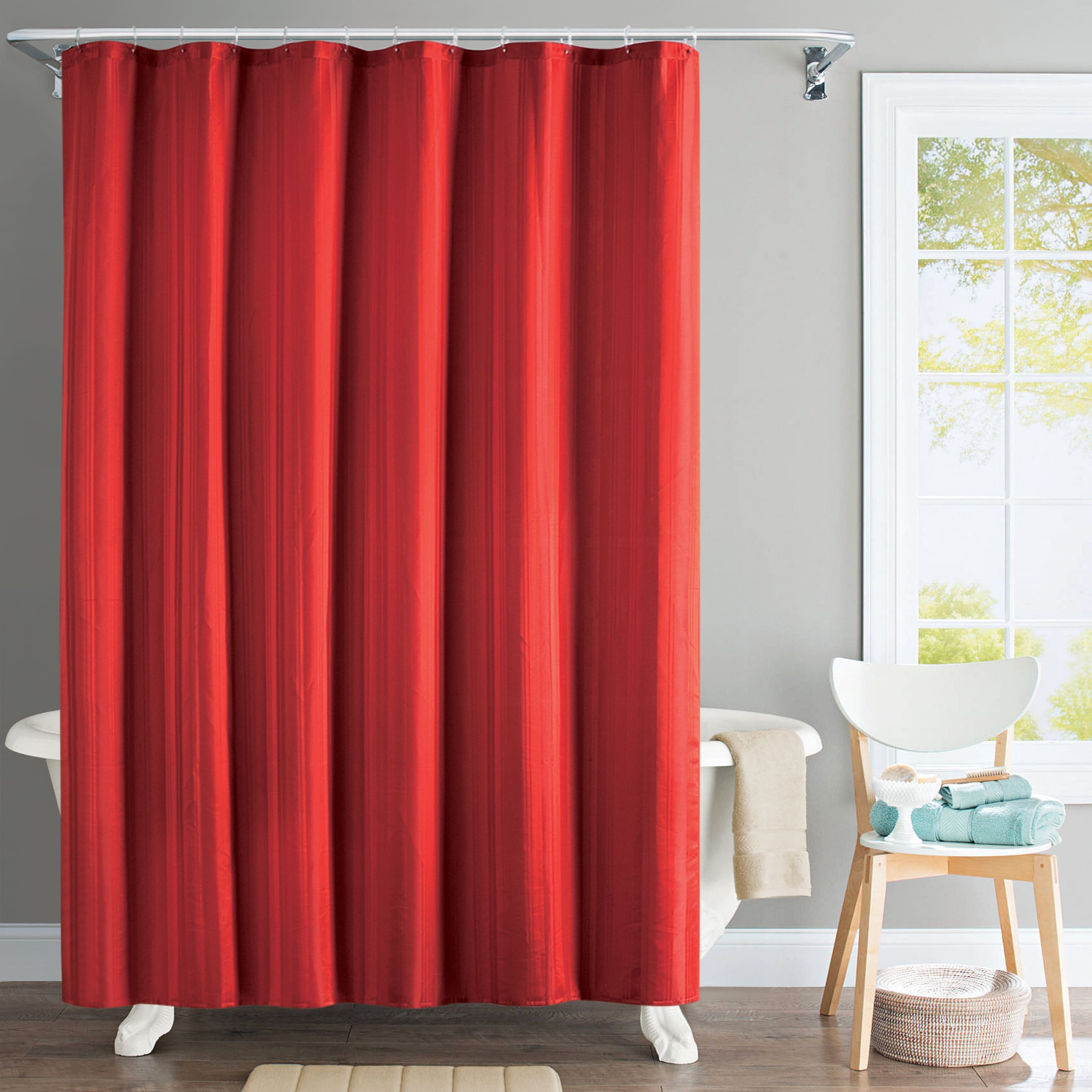 Shower Curtain Solid Wave 72x84 New Turquoise