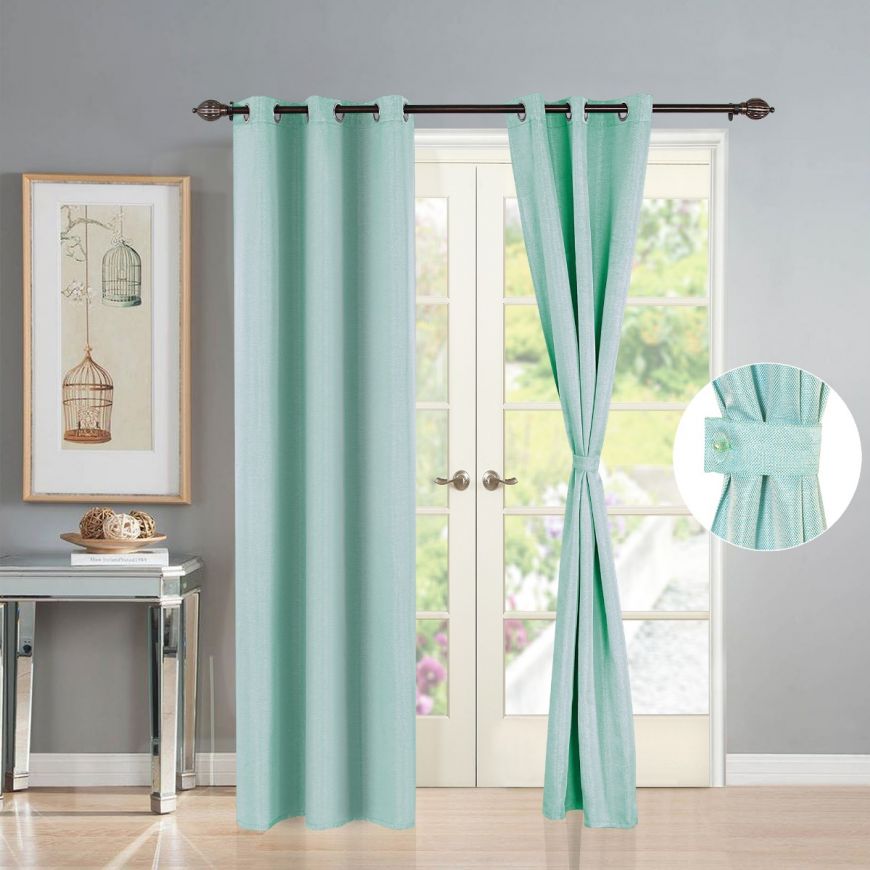 Turquoise and white curtains store