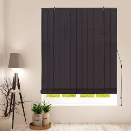 71" Wide Dark Brown Bamboo Blinds