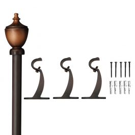 Metal Urn Curtain Rod Roman Bronze